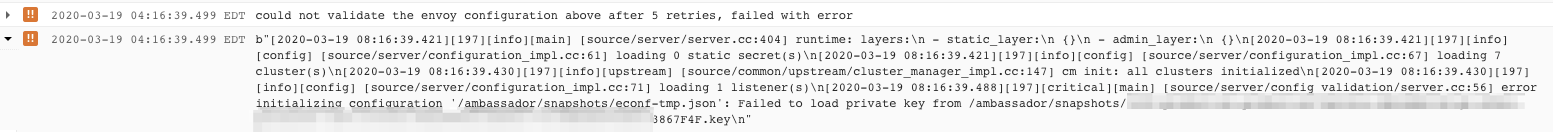 Ambassador Is Not Able To Start If A Tlscontext Is Using An Invalid Certificate · Issue 2479