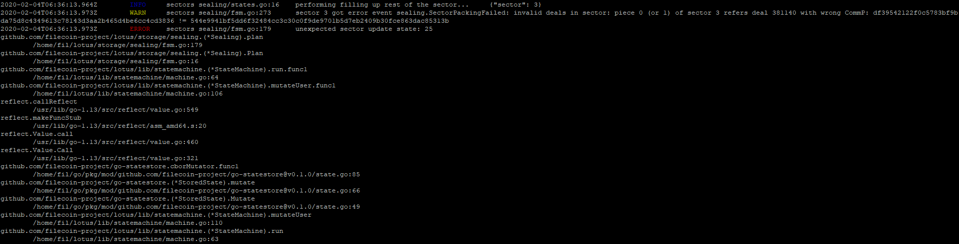 lotus-storage-miner pledge-sector always cause error · Issue #1215 · filecoin-project/lotus · GitHub