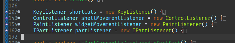 [Code Folding] opening of collapsed anonymous class doesn't work · Issue #1182 · eclipse ...