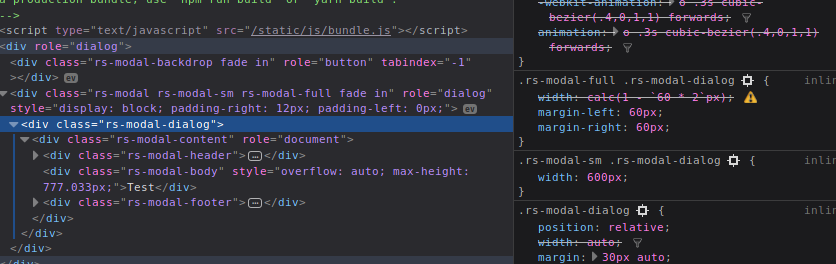Full Modal size not working · Issue #41 · rsuite/rsuite · GitHub