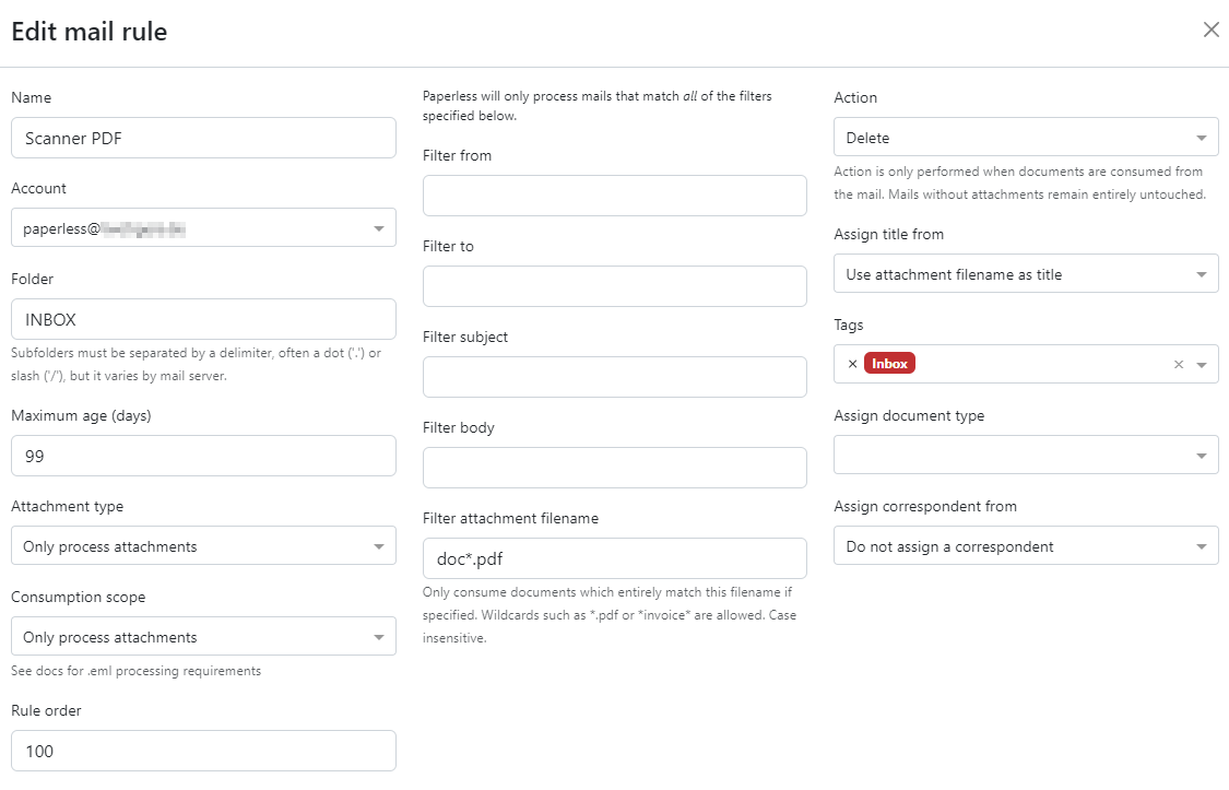 Bug Mail Is Not Deleted On First Rule Match · Issue 4300 · Paperless 