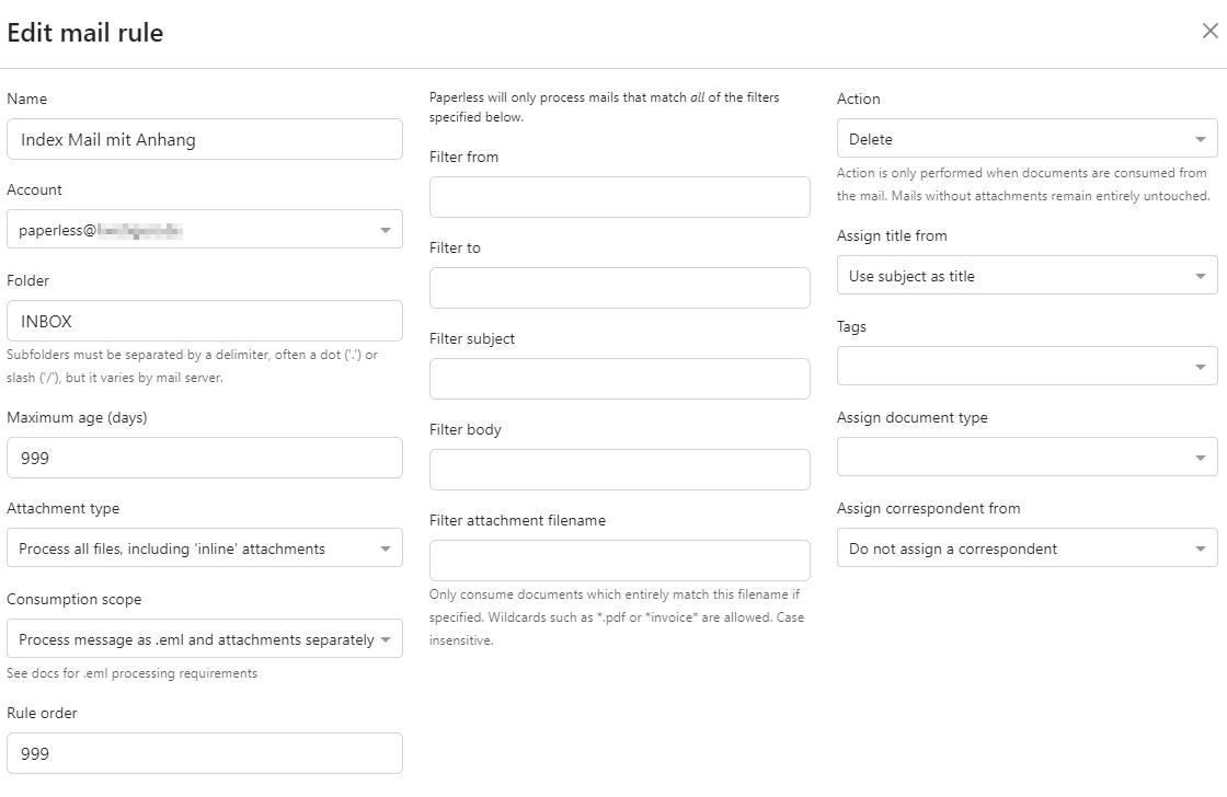 [BUG] Mail is not deleted on first rule match · Issue #4300 · paperless-ngx/paperless-ngx · GitHub