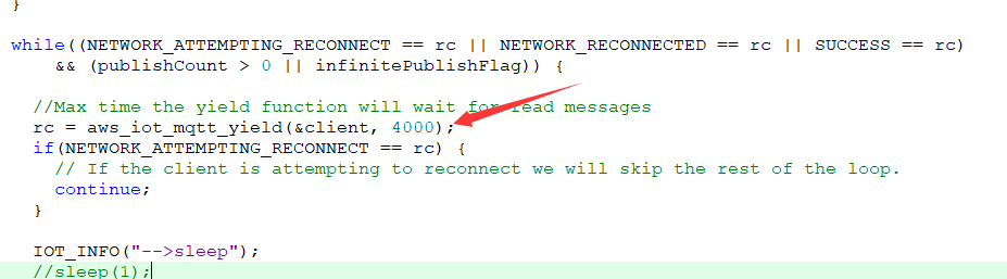 Fail To Call Awsiotmqttyield · Issue 203 · Awsaws Iot Device Sdk Embedded C · Github