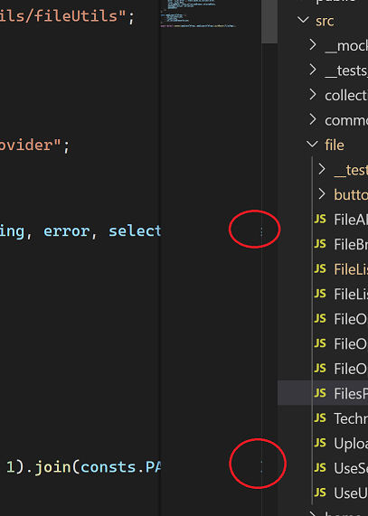 Slight UI issue with minimap when the line is long · Issue #82232 ...