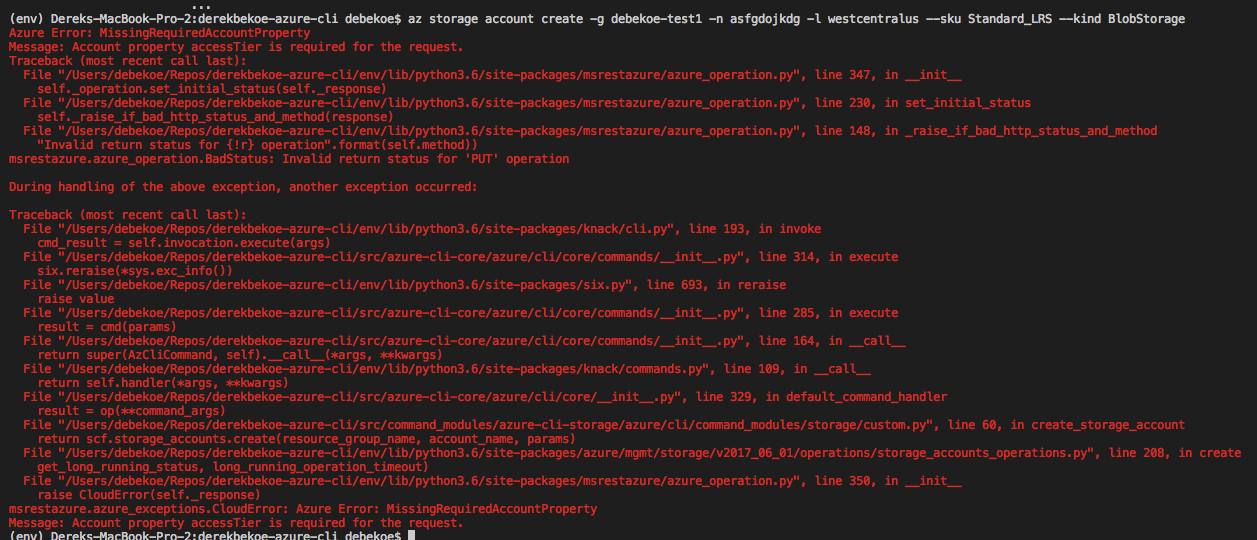 CloudErrors not handled as before · Issue #4993 · Azure/azure-cli · GitHub