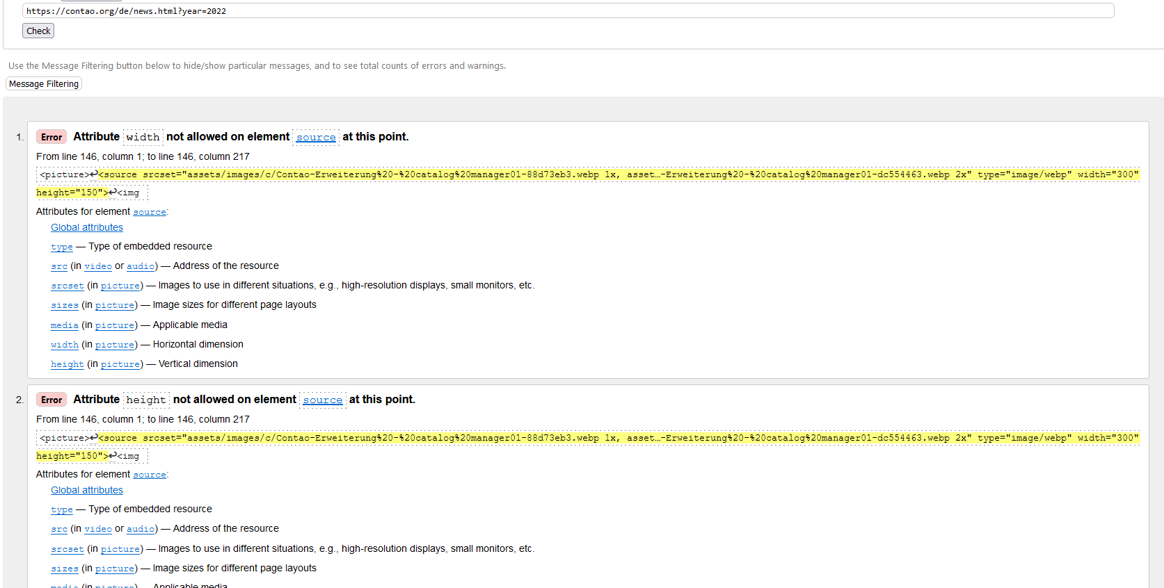 HTML validation: Attribute width not allowed on element source at this point. · Issue #4209 ...