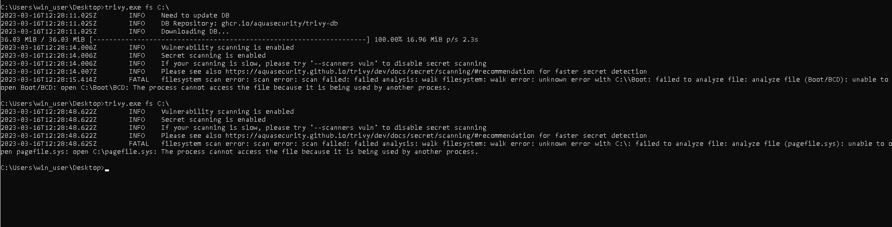 Skip error files in file walk · Issue #3863 · aquasecurity/trivy · GitHub