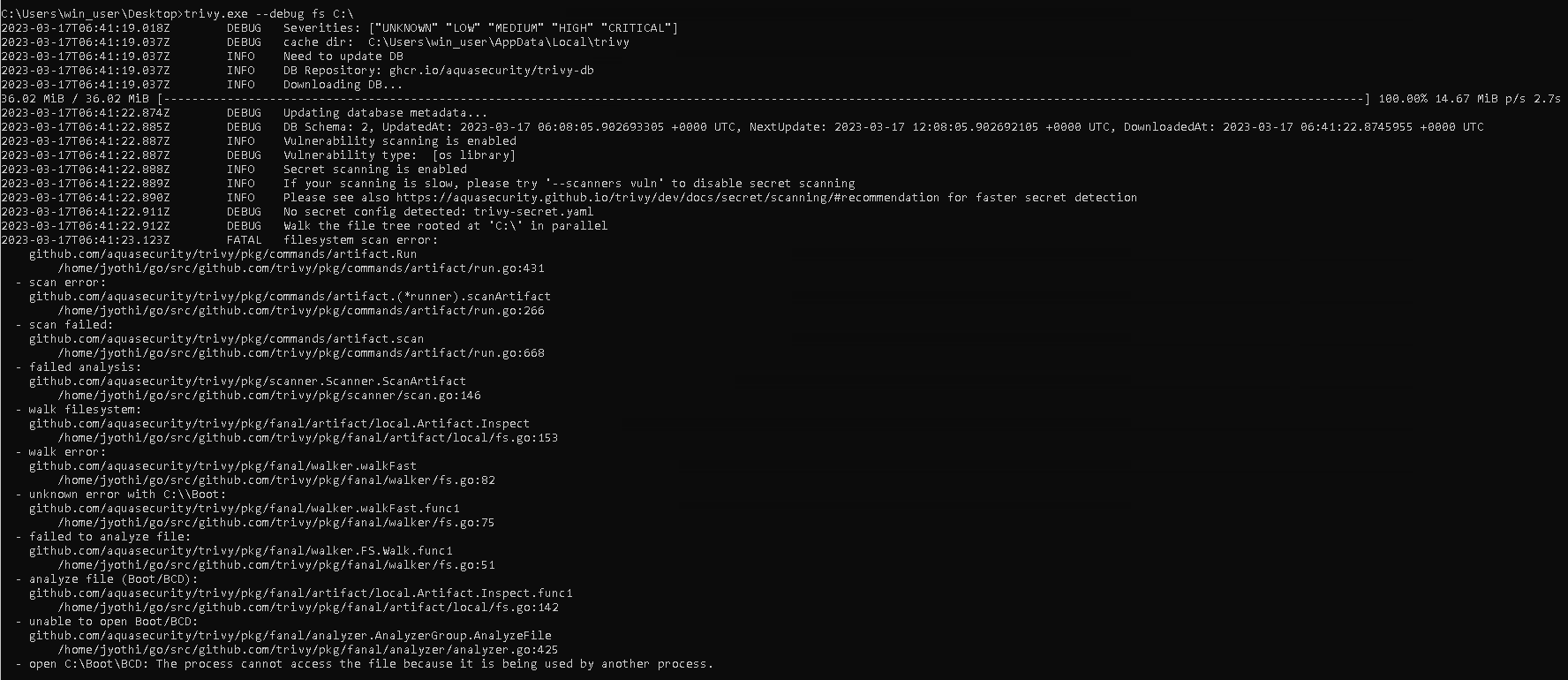 Skip error files in file walk · Issue #3863 · aquasecurity/trivy · GitHub