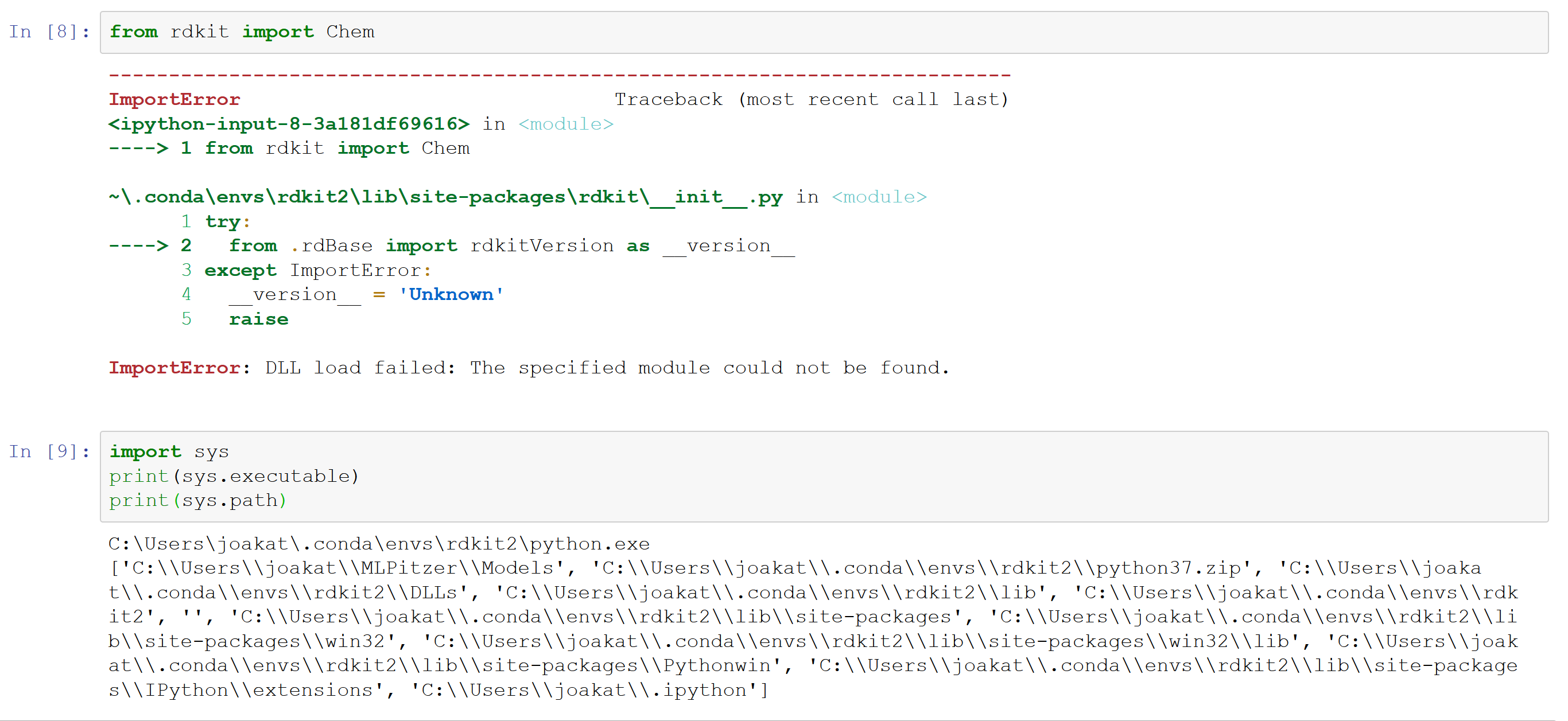 Rdkit On Win10 Anaconda Dll Load Failed · Issue 3057 · Rdkitrdkit · Github