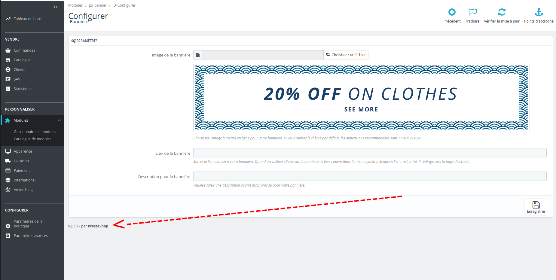Add module infos in config page · Issue #23504 · PrestaShop/PrestaShop · GitHub