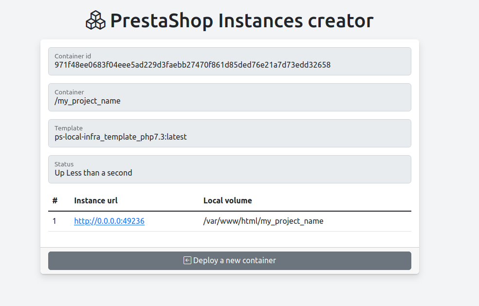 GitHub - PrestaInfra/ps-instance-creator: Prestashop docker instance creator