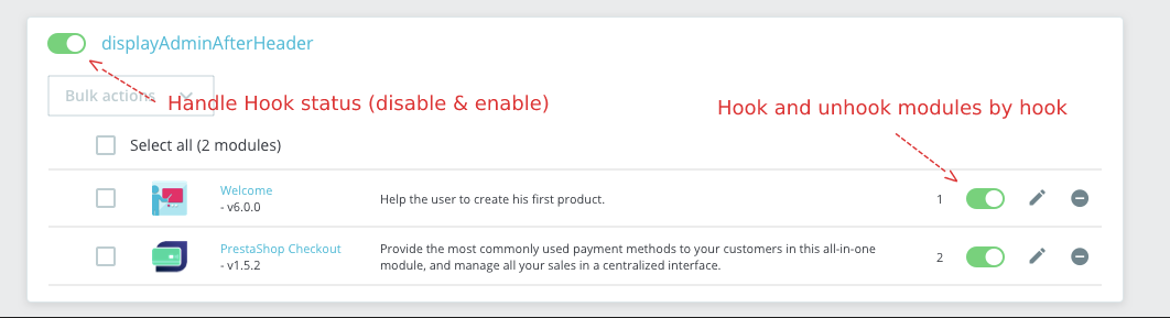 [IMPROVEMENT][HOOKS] Ability to enable and disable Hooks · Issue #20848 · PrestaShop/PrestaShop ...