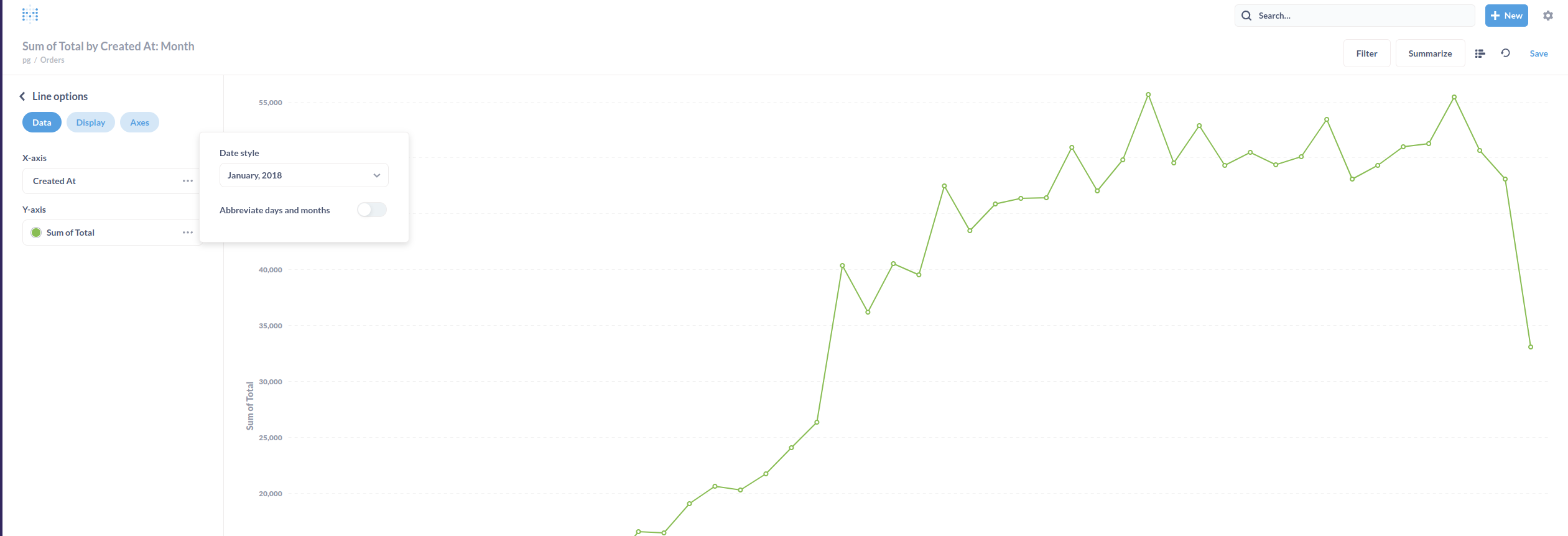 Allow renaming x-axis series name in viz settings · Issue #28734 · metabase/metabase · GitHub