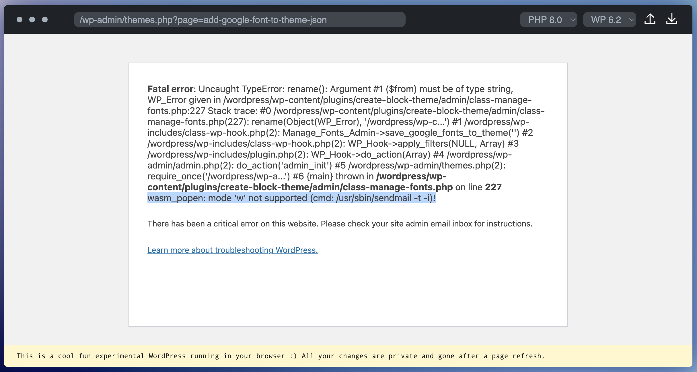 Error With ` Temp File` Sometimes Not Being A String · Issue 360 · Wordpress Create Block Theme