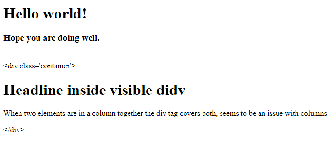 V8.7RC - Grid layout leaves visible div tags · Issue #8721 · umbraco/Umbraco-CMS · GitHub