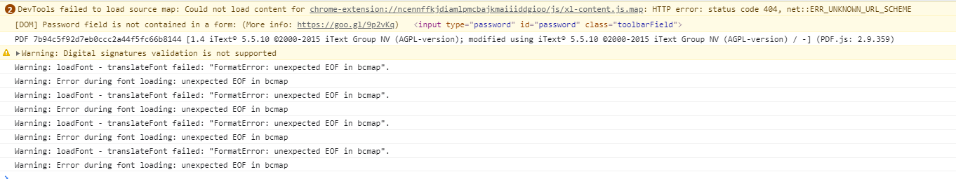 Warning: loadFont - translateFont failed: "FormatError: unexpected EOF in bcmap" · Issue #13909 ...