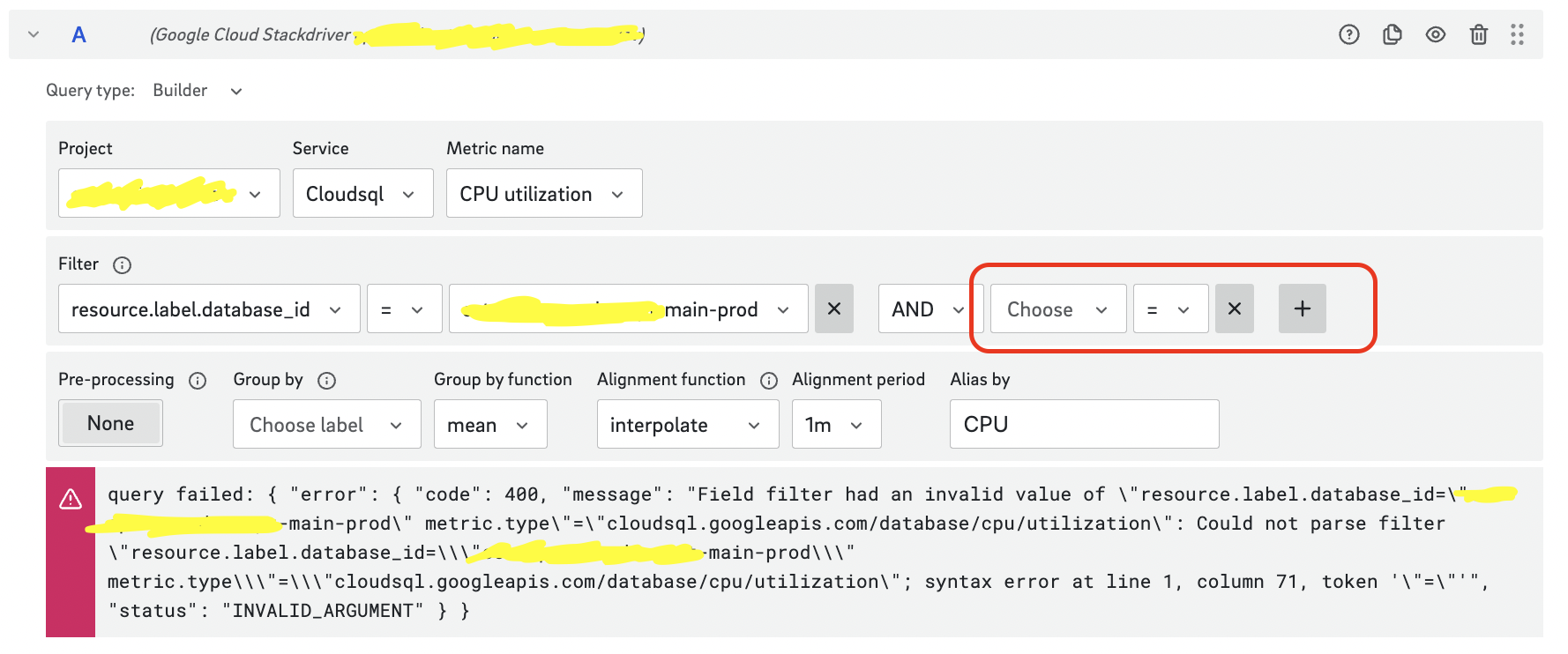 Upgrade to Grafana 9.4.x broke query A of every panel using GCP StackDriver · Issue #64130 ...