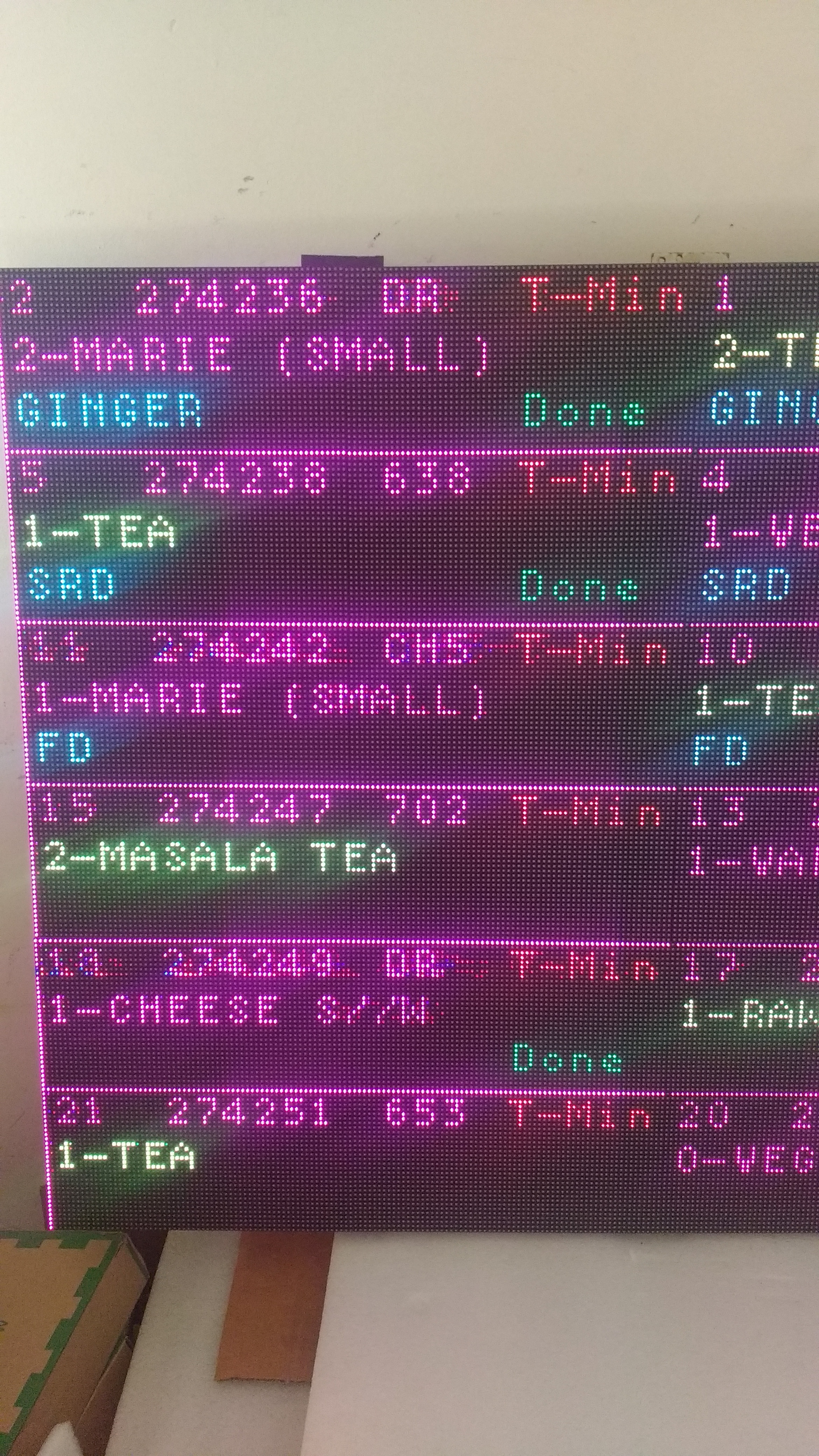 ghosting problem in 3 rows and 6 columns 64 by 64 P3 Led modules ...