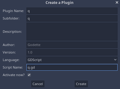 `Parsing the config failed` warning popup when creating a plugin with `Activate now` enabled ...