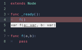 Function signature hint tooltip doesn't work when calling another script function · Issue #46923 ...