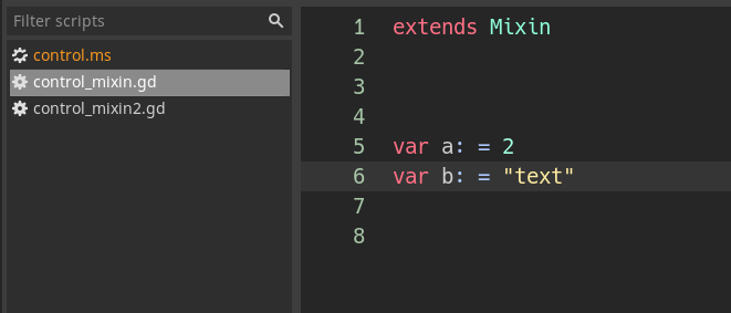 Mixins Have No Code Completion · Issue 5 · Goblinenginegoblin · Github
