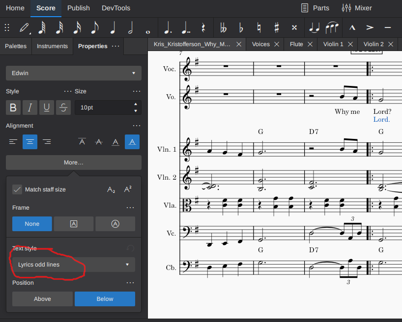 [MU4 Issue] in Lyrics, verses should have coresponding text style set · Issue #13762 · musescore ...