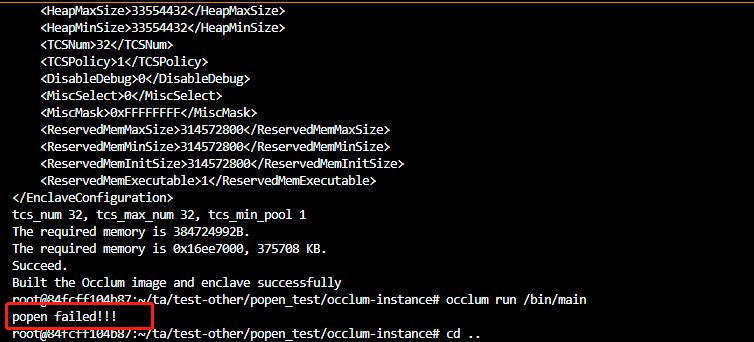 popen() : Returns the failure · Issue #887 · occlum/occlum · GitHub