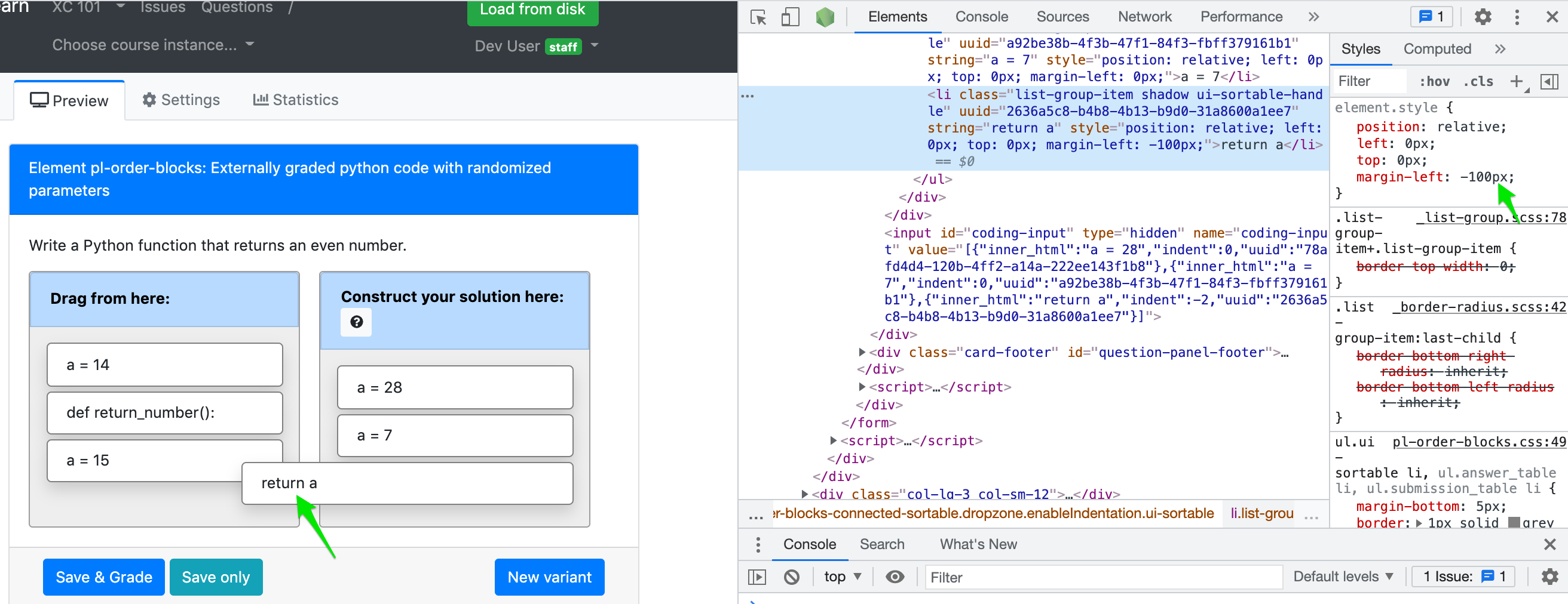 pl-order-blocks UI sometimes allows negative indentation · Issue #4926 · PrairieLearn ...