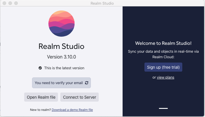I Can T Open Default Realm Issue 1277 Realm Realm Studio Github