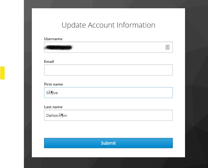 Charset problem in keycloak user form for initial user creation in keycloak · Issue #14 ...