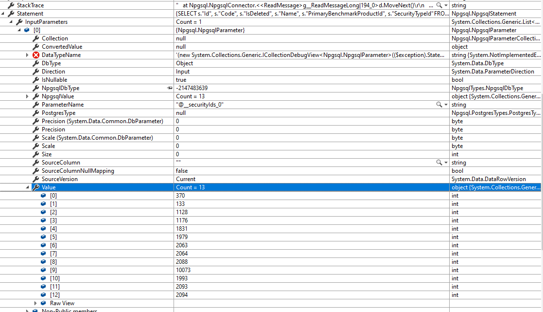 IQuerable .Contains on Array type not working · Issue #1278 · npgsql/efcore.pg · GitHub
