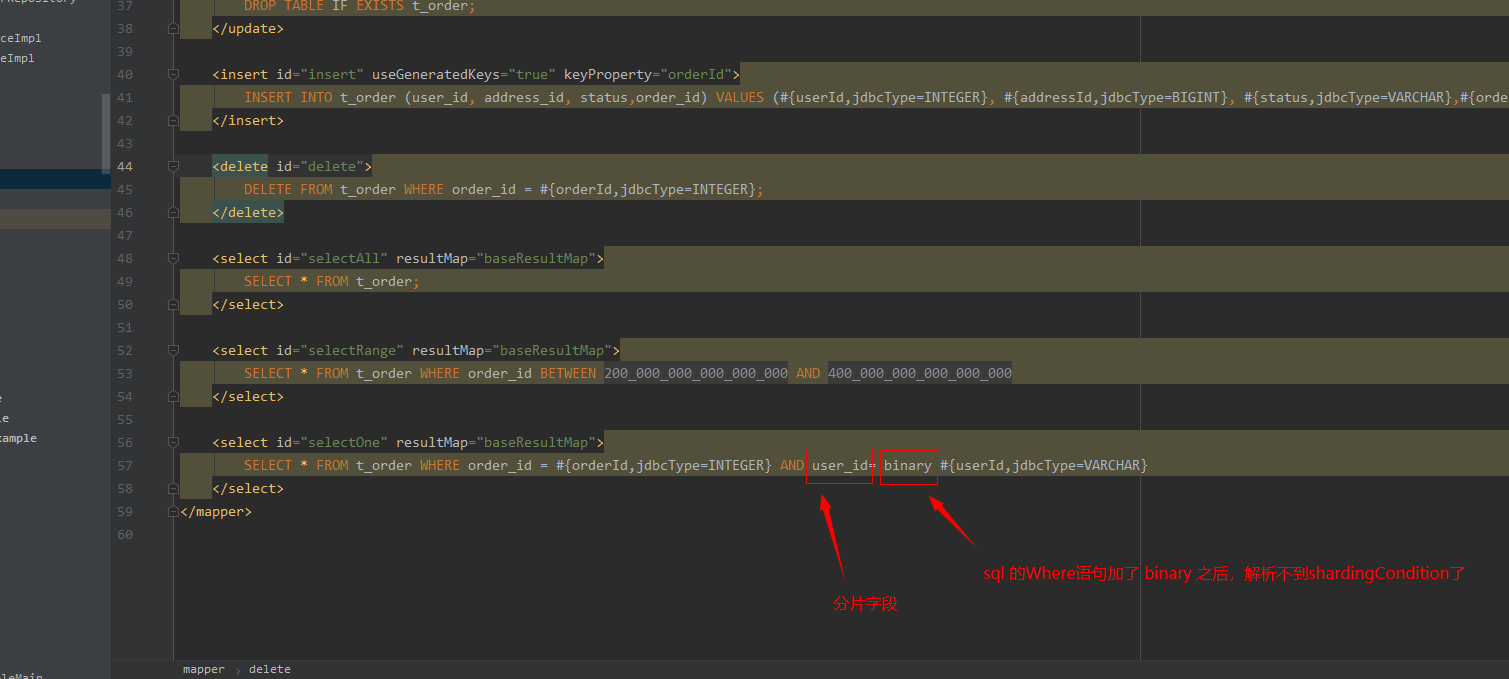 sql use 'binary' sharding is not support?? · Issue #14694 · apache/shardingsphere · GitHub