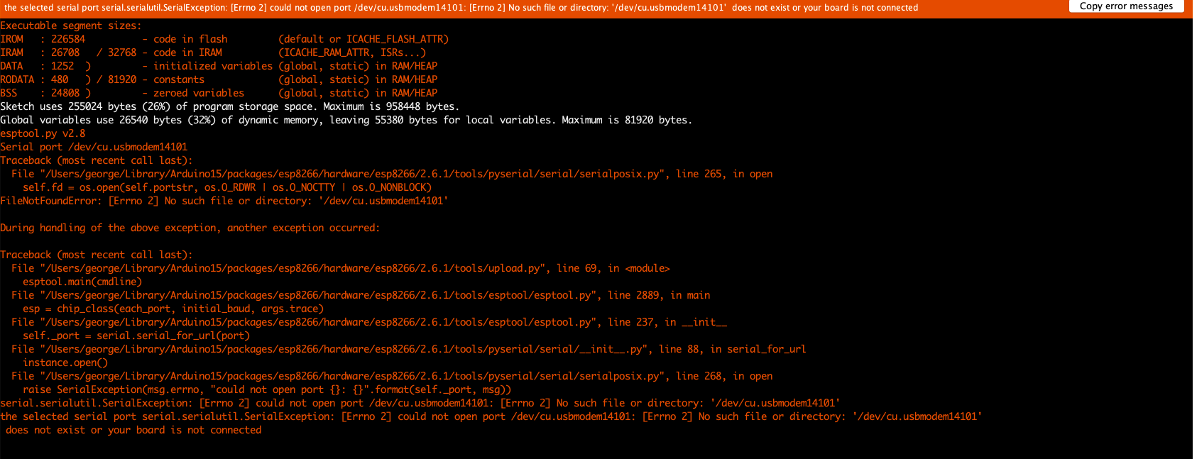 Serial Issue On Macos · Issue 6779 · Esp8266arduino · Github 0249