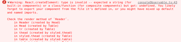 fix: warning message when using the Table component · Issue #2398 · nexxtway/react-rainbow · GitHub