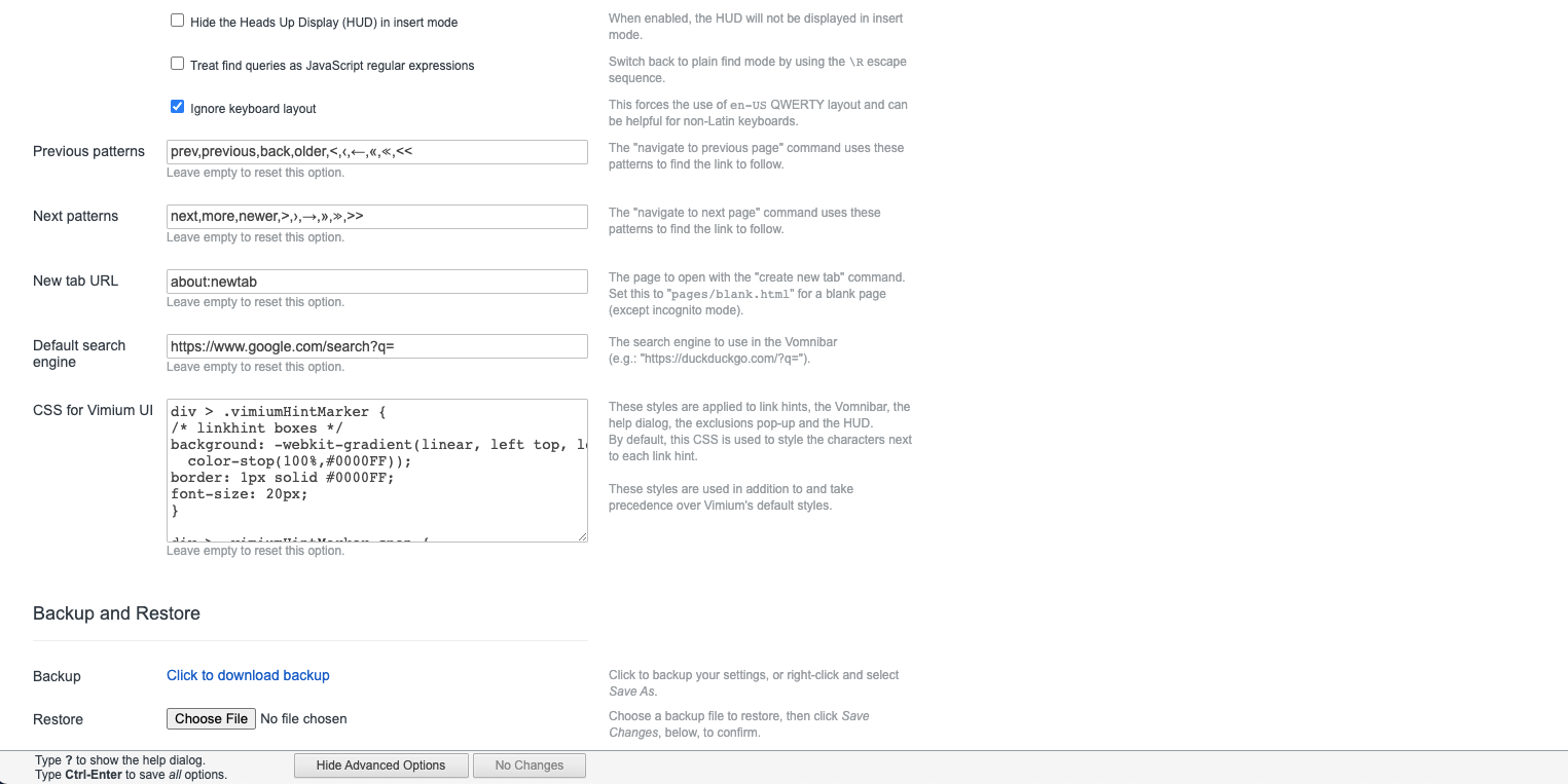 Custom CSS Set In Vimium Options Not Rendering On Webpages · Issue #3956 · philc/vimium · GitHub