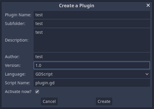 Cant Create New Plugin From Project Settings Dialog · Issue 36636 · Godotenginegodot · Github