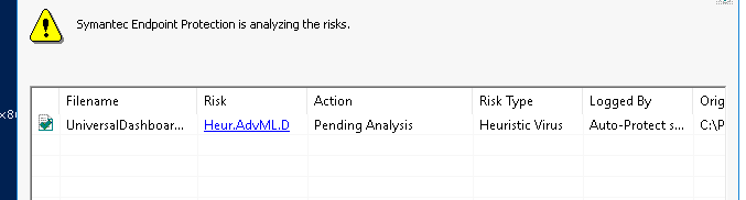 PoshUD 1.6.2 Triggers a SEP Alert · Issue #218 · ironmansoftware/universal-dashboard · GitHub