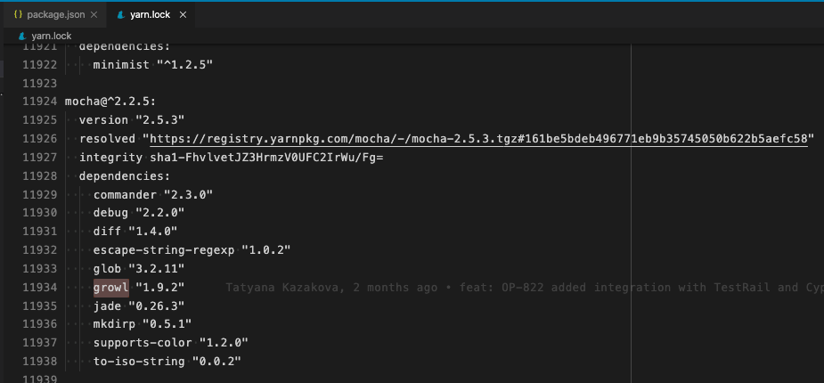 Mocha's growl dependency at v1.9.2 critical risk security vulnerability · Issue #7908 · cypress ...