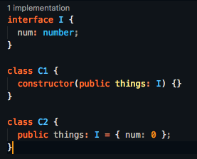Implementations Code Lens shows wrong count for interfaces used in constructors · Issue #59575 ...