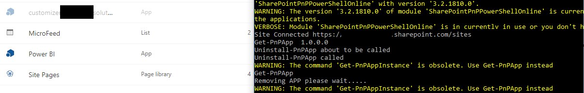 I cannot know anymore if an app is uninstalling or not installed anymore · Issue #1540 · pnp/PnP ...