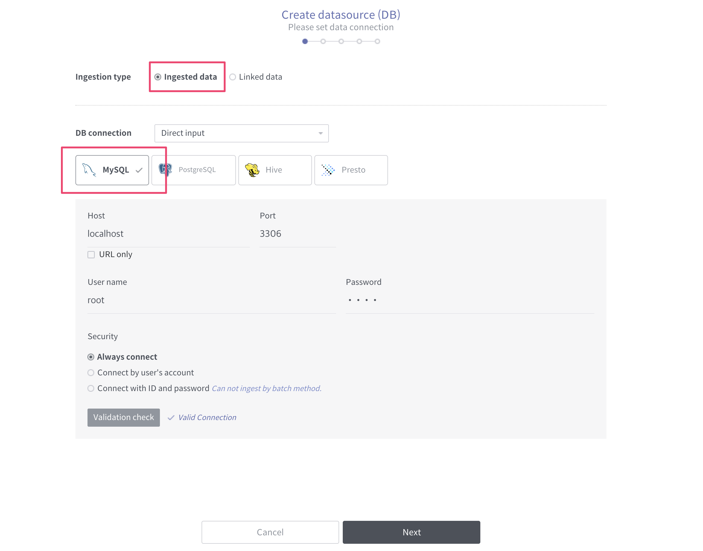 No Database Selected Error When Selecting Overwrite Only Incremental