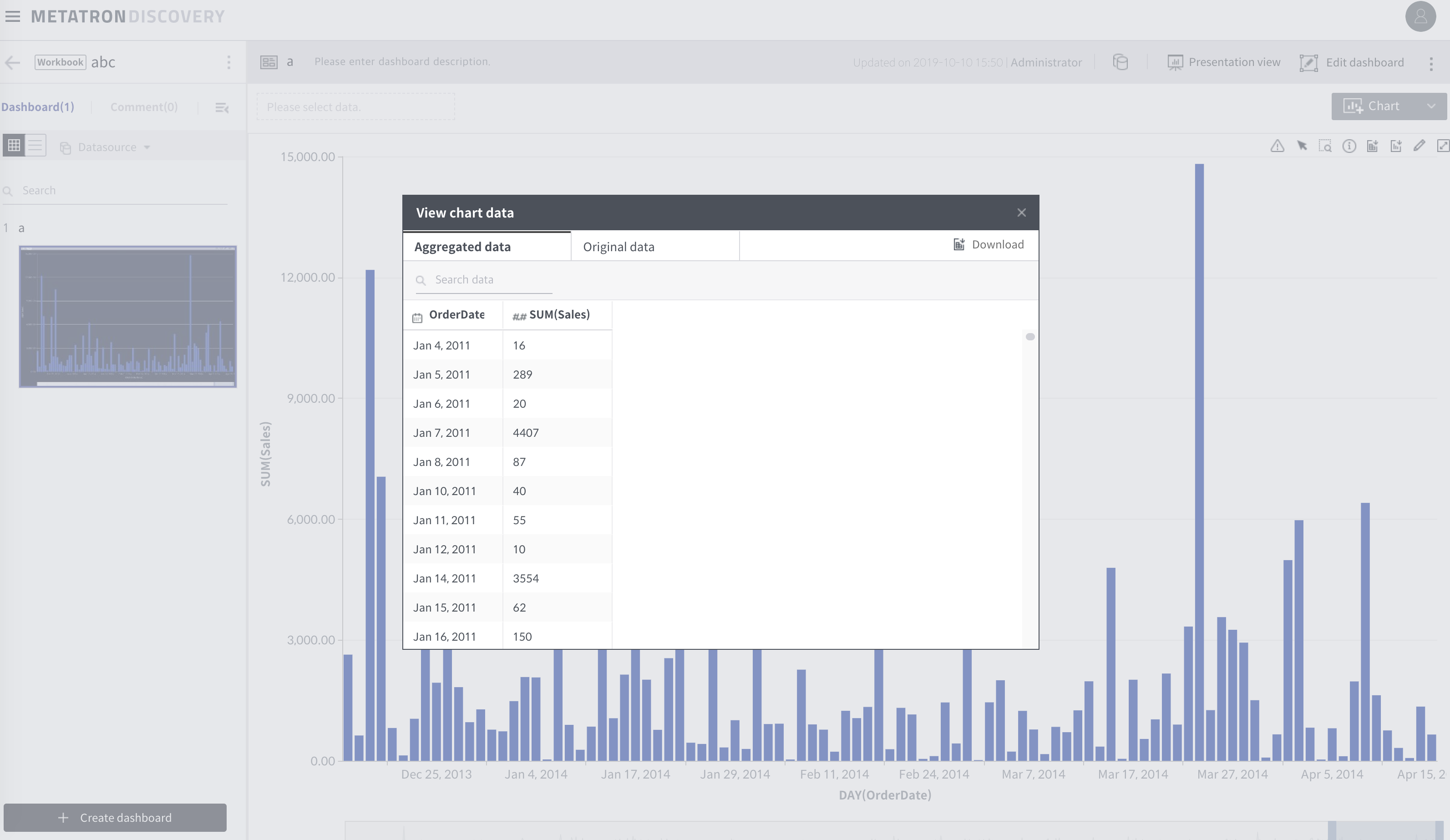 Dashboard Widget Save Table As File Screen Error In Dark Theme · Issue 2695 · Metatron App