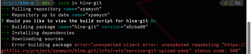 lure can't download source from gitflic · Issue #62 · lure-sh/lure · GitHub