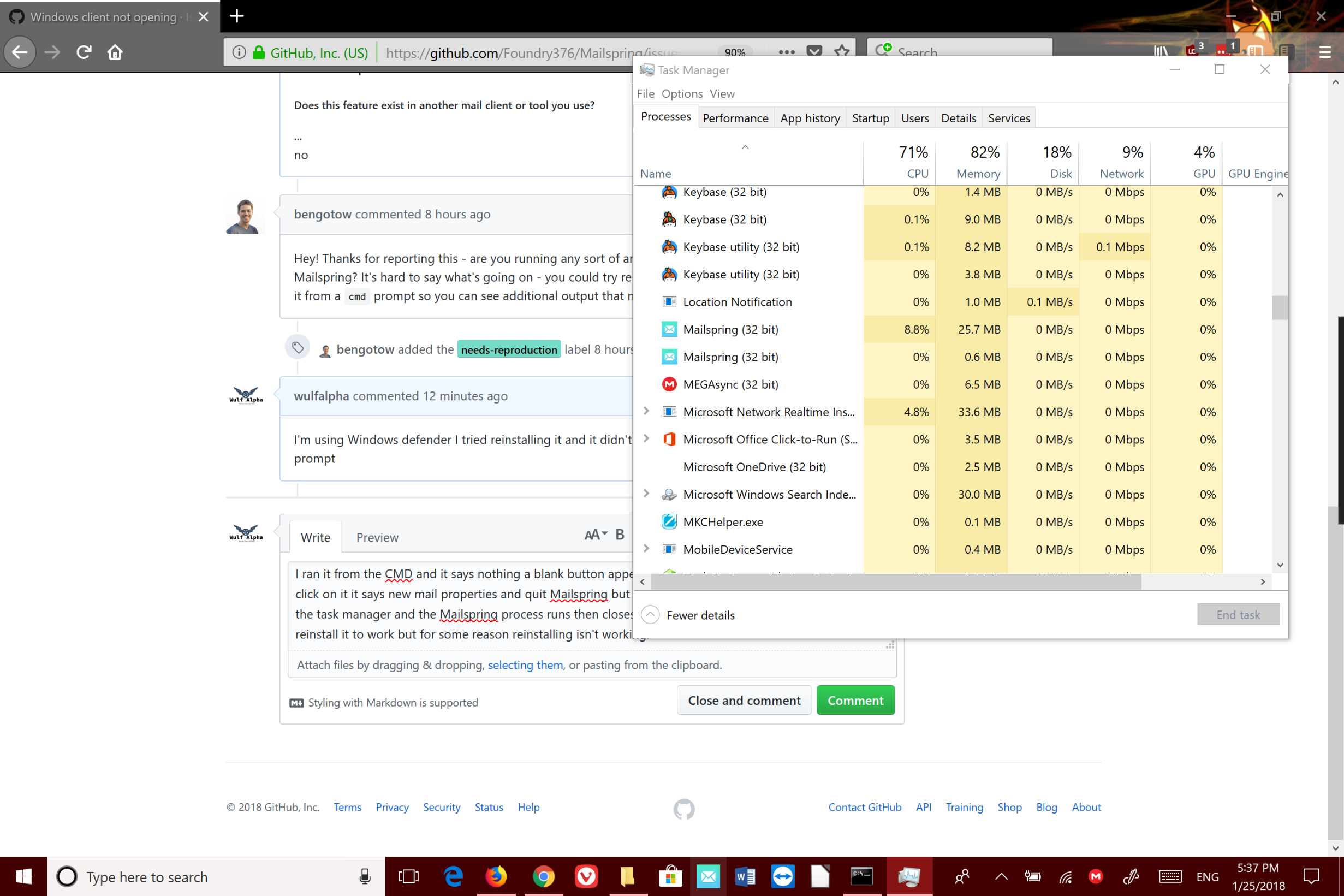 Windows client not opening · Issue #568 · Foundry376/Mailspring · GitHub