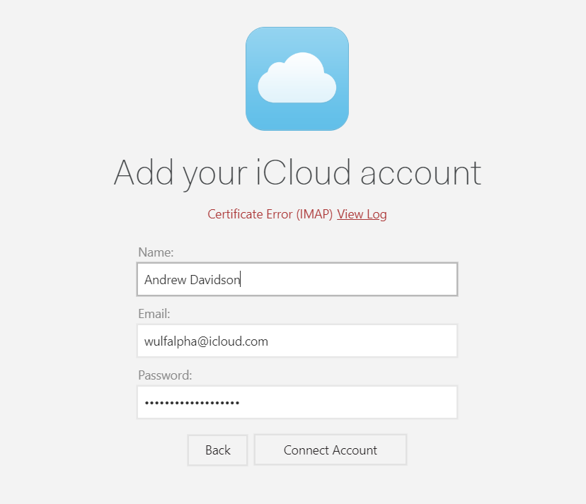 Unable to Add an iCloud account WITH onetime password · Issue #1520 · Foundry376/Mailspring · GitHub