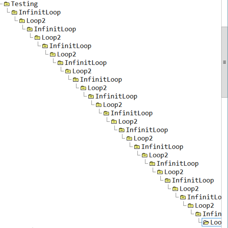 Indexer can get caught in an infinite loops of NTFS junctions or ...