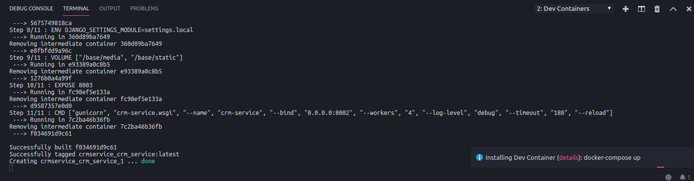 Extension gets stuck while opening a docker-composer based container · Issue #221 · microsoft ...