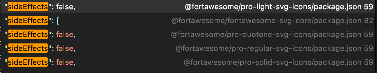 Missing sideEffects option for @fortawesome/pro-thin-svg-icons package (v6) · Issue #18392 ...