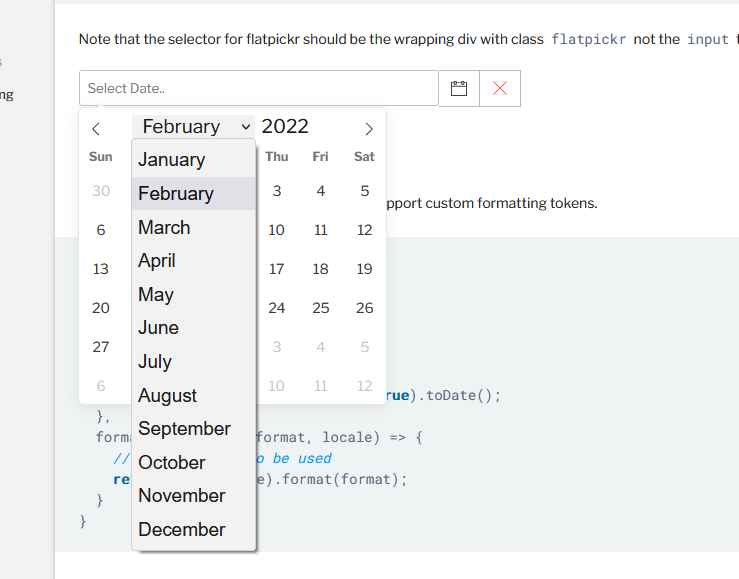 Month selector is too dark to read in default theme · Issue #2629 ...