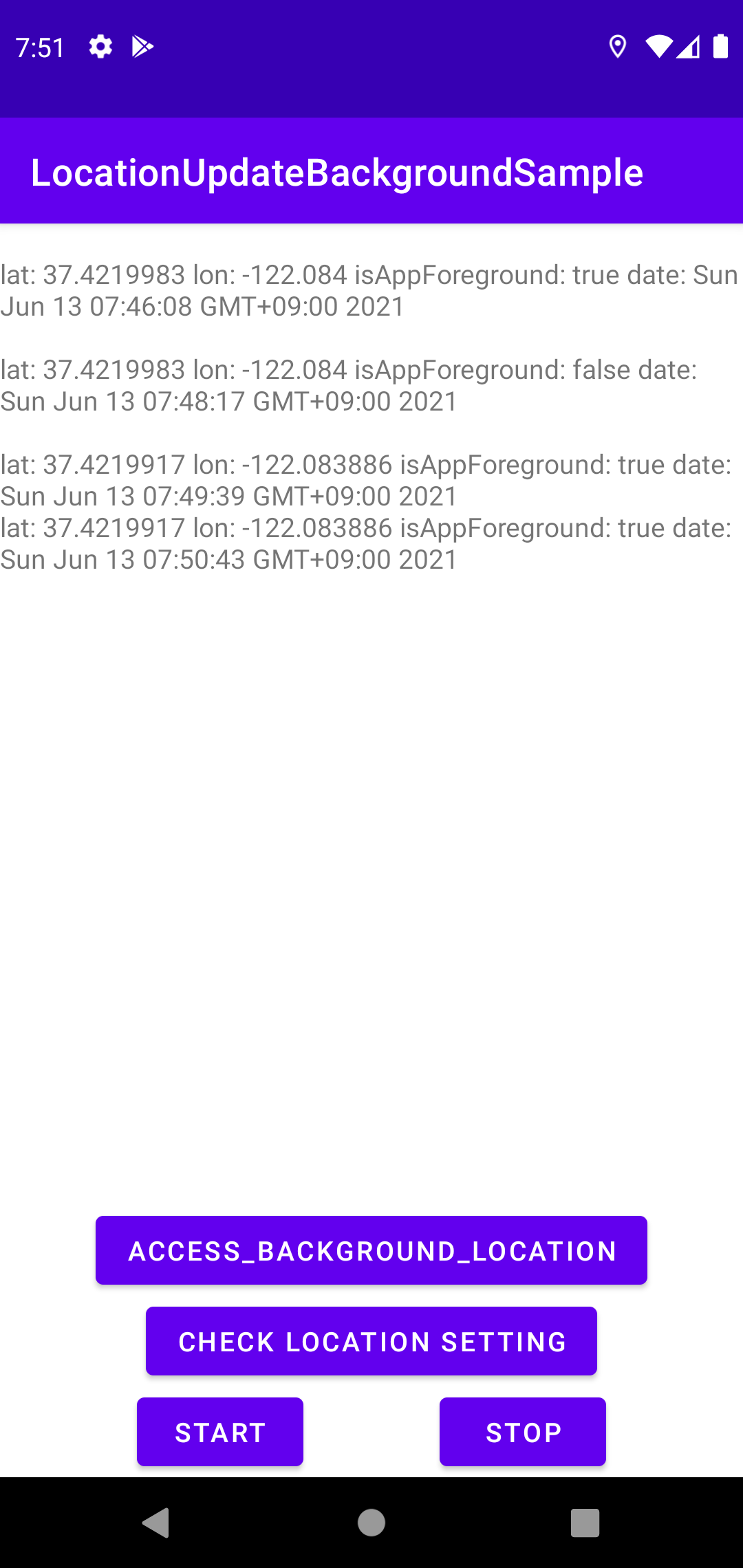 GitHub - LeoAndo/LocationUpdateBackgroundSample: sample for Get location in the background ...